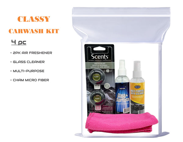 CLASSY CAR WASH KIT 4 PC (M/P, G/S. CHAM, A/F) – Classy Imports Inc