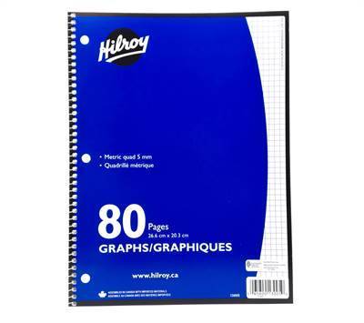 STY NOTE BOOK HILROY 80 PAGE – Classy Imports Inc