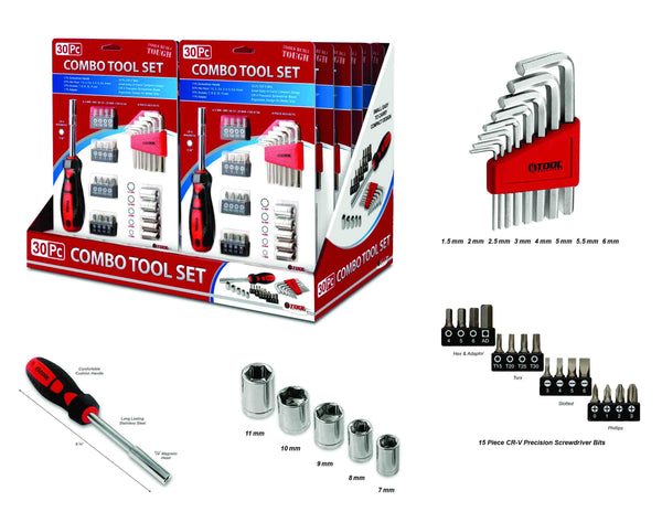 TK 30 PC COMBO TOOL SET (30 PCS) – Classy Imports Inc